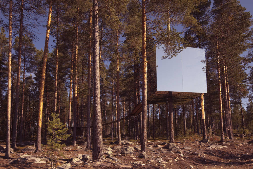 Mirrorcube | Treehouse in Norrbotten | Canopy & Stars